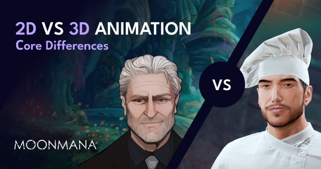 Difference between 3d and 2d Animation | Moonmana